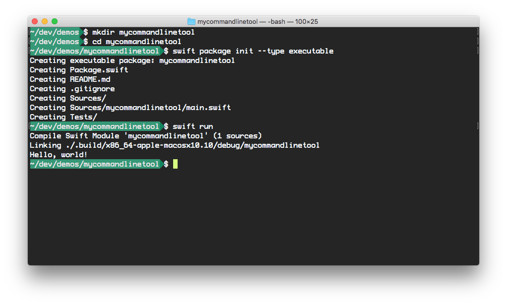 Creating command line tools for macOS and Linux with Swift Package Manager Creating command line tools for macOS and Linux with Swift Package Manager